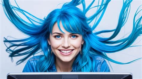 Beautiful Girl With Blue Hair Images Free Download On Freepik