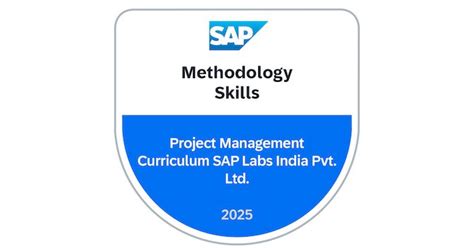 Methodology Skills 2025 Project Management Curriculum Sap Labs India Pvt Ltd Was Issued By