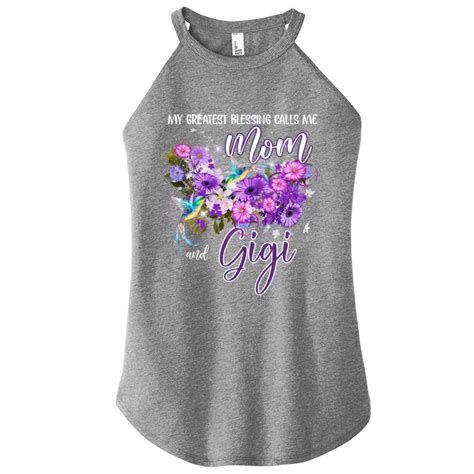 My Greatest Blessing Calls Me Mom And Gigi Hummingbirds T Womens