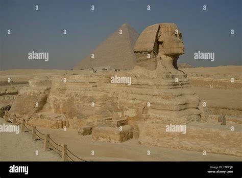 Sphinx Or Great Sphinx Of Giza Lion With A Human Head Built In The
