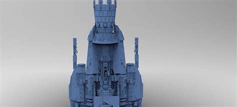 Sci Fi Robot Tower Base 3d Model