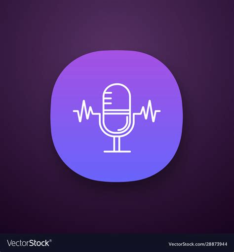 Speech Recognition App Icon Royalty Free Vector Image