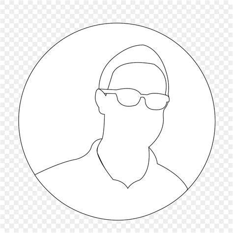 Avatar Icon Outline Vector Avatar Man Icon Man Vector Icon Cartoon Illustration PNG And