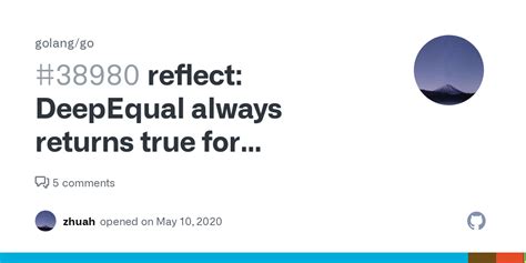 Reflect DeepEqual Always Returns True For Unexported C Structures In