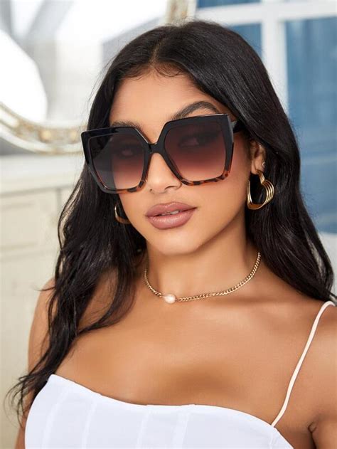1pair Women Ombre Lens Fashion Glasses Shein Usa