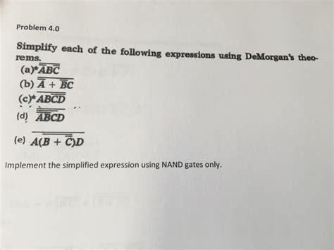Solved Simplify Each Of The Following Expressions Using Chegg
