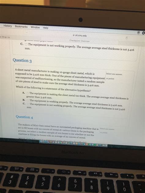 Solved Ory Bookmarks Window Help Checkpoint Overview