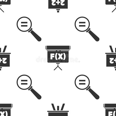 Set Chalkboard Chalkboard And Calculation On Seamless Pattern Vector Stock Vector