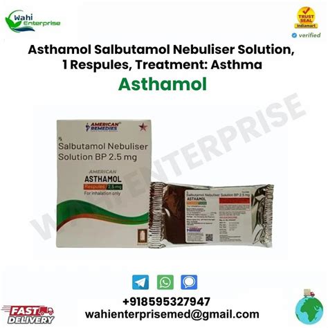 Asthamol Salbutamol Nebuliser Solution 1 Respules Treatment Asthma At Rs 400 Asthma Inhaler