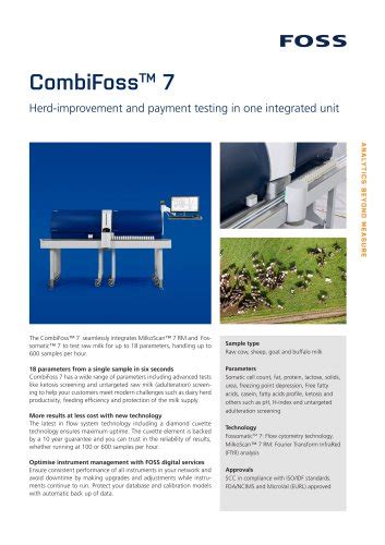 Nirs™ Ds3 Dairy Analyser Foss Pdf Catalogs Technical Documentation Brochure