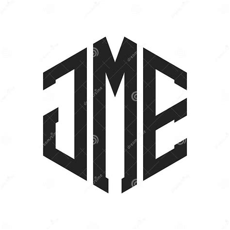 Jme Logo Design Initial Letter Jme Monogram Logo Using Hexagon Shape