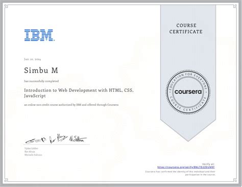Simbu M On Linkedin Webdevelopment Coursera Ibmcertification
