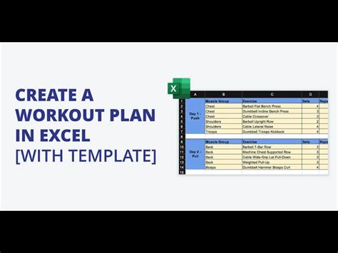 Types Of Exercise Chart In Excel