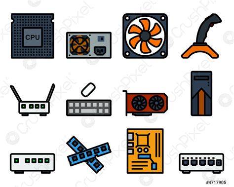 computer icon set stock vector 4717905 crushpixel