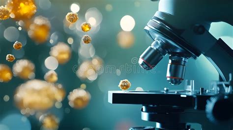 Scientist And Bacteria Lichen Fungi Microscope In Laboratory Stock Illustration Illustration
