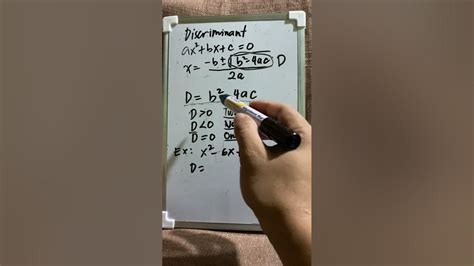 Math 9 Discriminant Youtube
