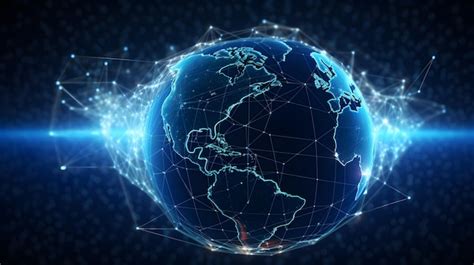 Connecting The World Earth Globe With Cloud Network Representing Global Cloud Computing Concept