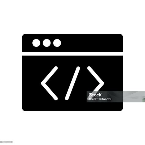 Ikon Kode Desain Vektor Template Tanda Dan Simbol Eps 10 Pada Latar Belakang Putih Ilustrasi