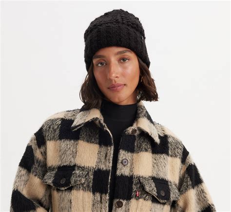 Textured Holiday Beanie Black Levis® Ad