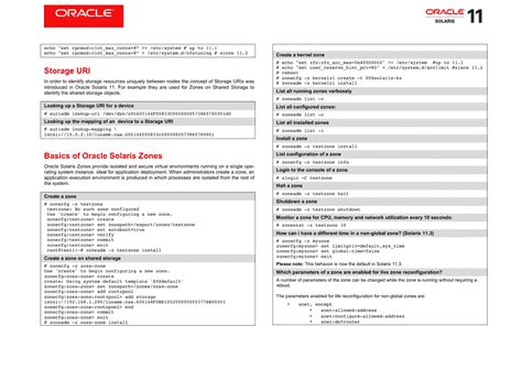 oracle solaris 11 3 cheat sheet download printable pdf templateroller