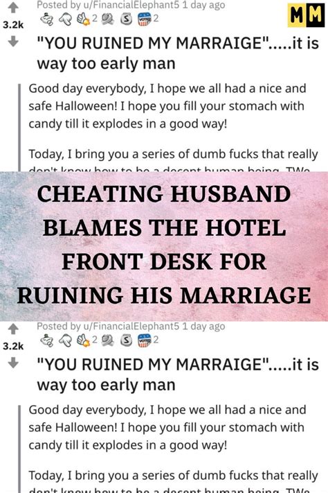 Best 13 Cheating Husband Blames The Hotel Front Desk For Ruining His