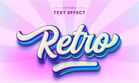 Generador De Efectos De Texto 3d De Moda Arte De Letras Vector Premium