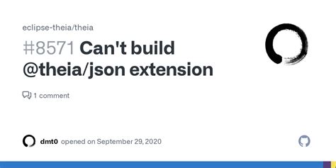Can T Build Theia Json Extension Issue 8571 Eclipse Theia Theia