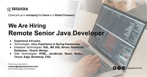 Sequoia Connect On Linkedin Remote Senior Java Developer