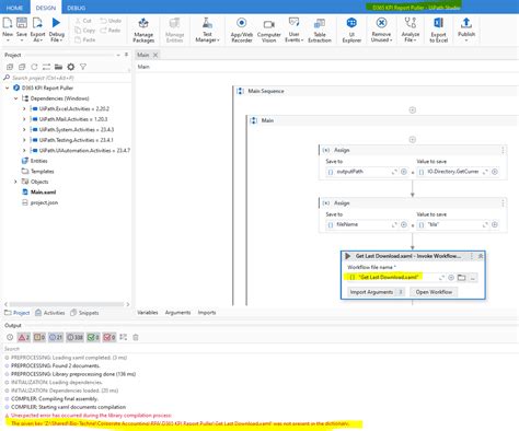 Unexpected Error Has Occurred During The Library Compilation Process The Given Key Was Not