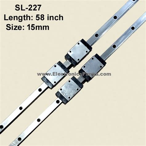 Cnc 15mm Double Linear Slides With Four Bearings 58inch Length Sl 227