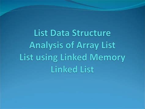 Linked List C PPT