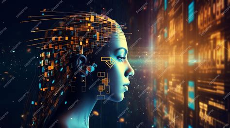 Premium Photo Human Big Data Visualization Futuristic Artificial Intelligence Concept