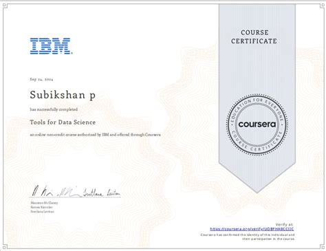I Have Completed Tools For Data Science In Coursera I Have Gained More Knowledge About Tools For