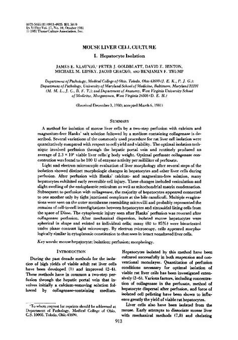 Pdf Mouse Liver Cell Culture Dokumen Tips