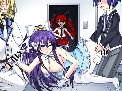 Rule 34 1girls 2boys Ass Blue Hair Breasts Clothed Sex Date A Live