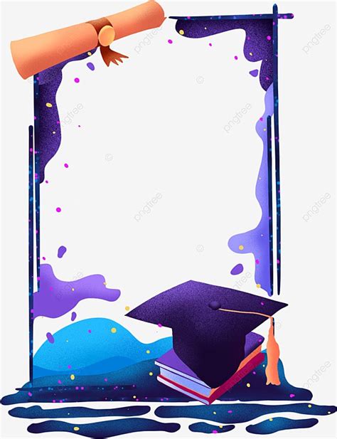 졸업 일러스트 시즌 손으로 그려진 학사 모자 증명서 테두리 요소 학사모 졸업 시즌 틀 학사모 Png 일러스트 및 Psd 이미지 무료 다운로드 Pngtree