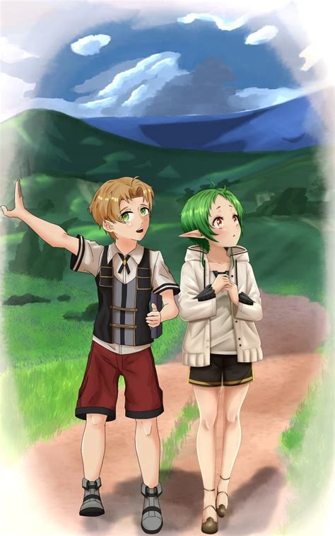 Sylphiette Rudeus Greyrat And Rudeus Greyrat Mushoku Tensei Drawn By Miyamotovoyager Danbooru