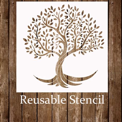 Tree Of Life Stencil Etsy