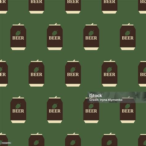 맥주 원활한 패턴 복고풍 색상의 맥주 캔 맥주 파티 배경 밀 귀가있는 맥주 캔 직물에 인쇄를위한 복고풍 디자인 포장지 포장지 평면 디자인의 벡터 일러스트 레이 션 0명에