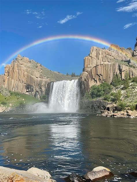 Usa Focus Shoshone Falls In Iddatabase Rainbow Over The Facebook