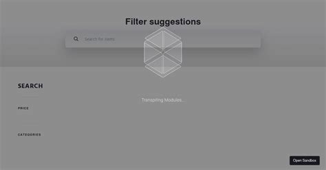 Predictive Search Box Demo Codesandbox