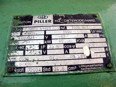 Anton Piller Nkt B4 821 Generator Gr327