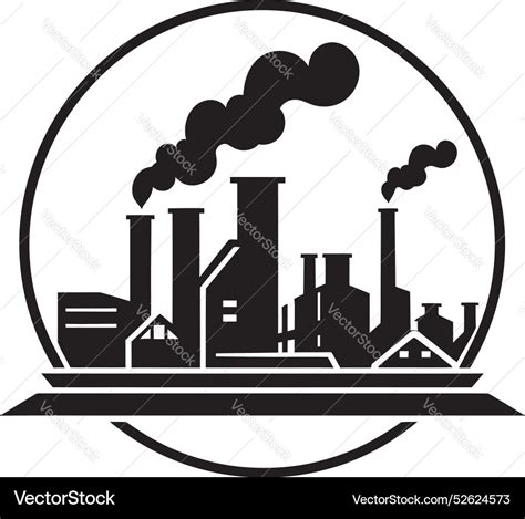Industrial Smog Icons And Graphics Showcasing Vector Image