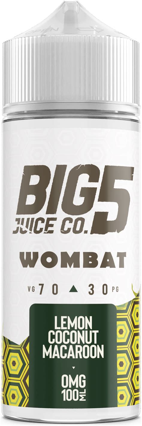 Big 5 Wombat Lemon Coconut And Macaroon 100 Ml Shortfill Vapes