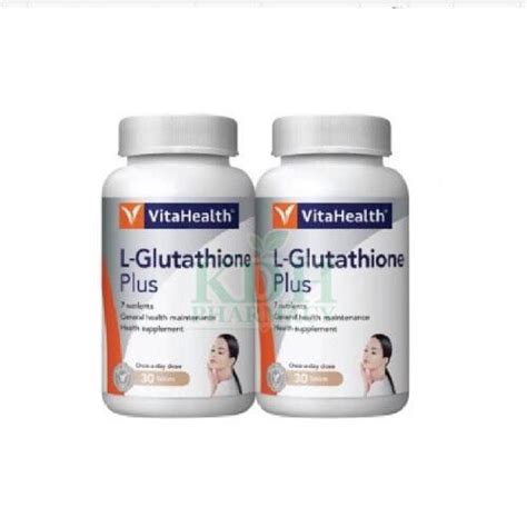 Vitahealth L Glutathione Plus 2x 30 Tablet Twin Pack Exp 722