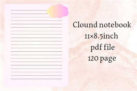 Cloud Notebook Graphic By Sara Design18 · Creative Fabrica