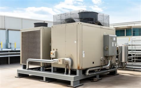 Premium Ai Image Condenser Unit Or Compressor On Roof Of Industrial