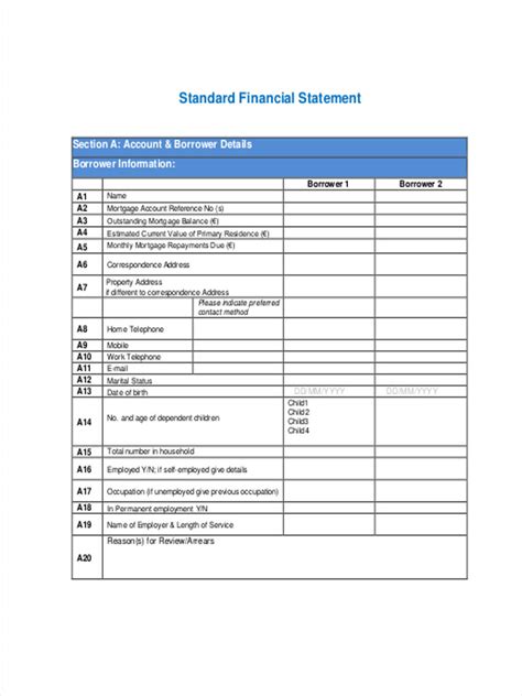 Free 28 Financial Statement Forms In Pdf Ms Word Excel