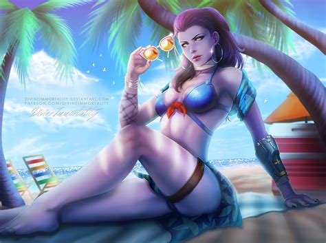 Beach Day Widowmaker Overwatch By Divineimmortality On Deviantart
