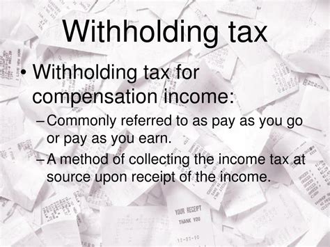 Withholding Meaning
